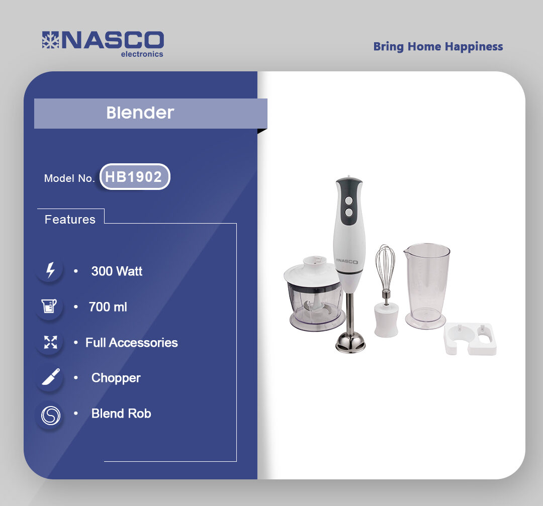 NASCO 300 WATTS PROFESSIONAL BLENDER HB1902 - Emms Gift